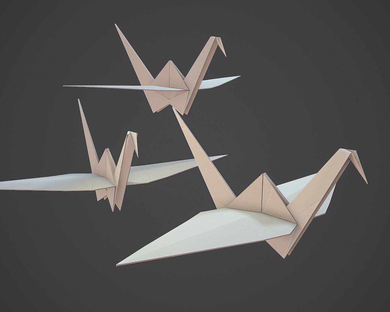 3D model Origami low poly game assets 488 tris VR / AR / low-poly ...