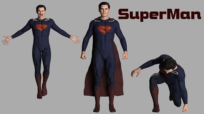 3D model Superman Rigged VR / AR / low-poly | CGTrader