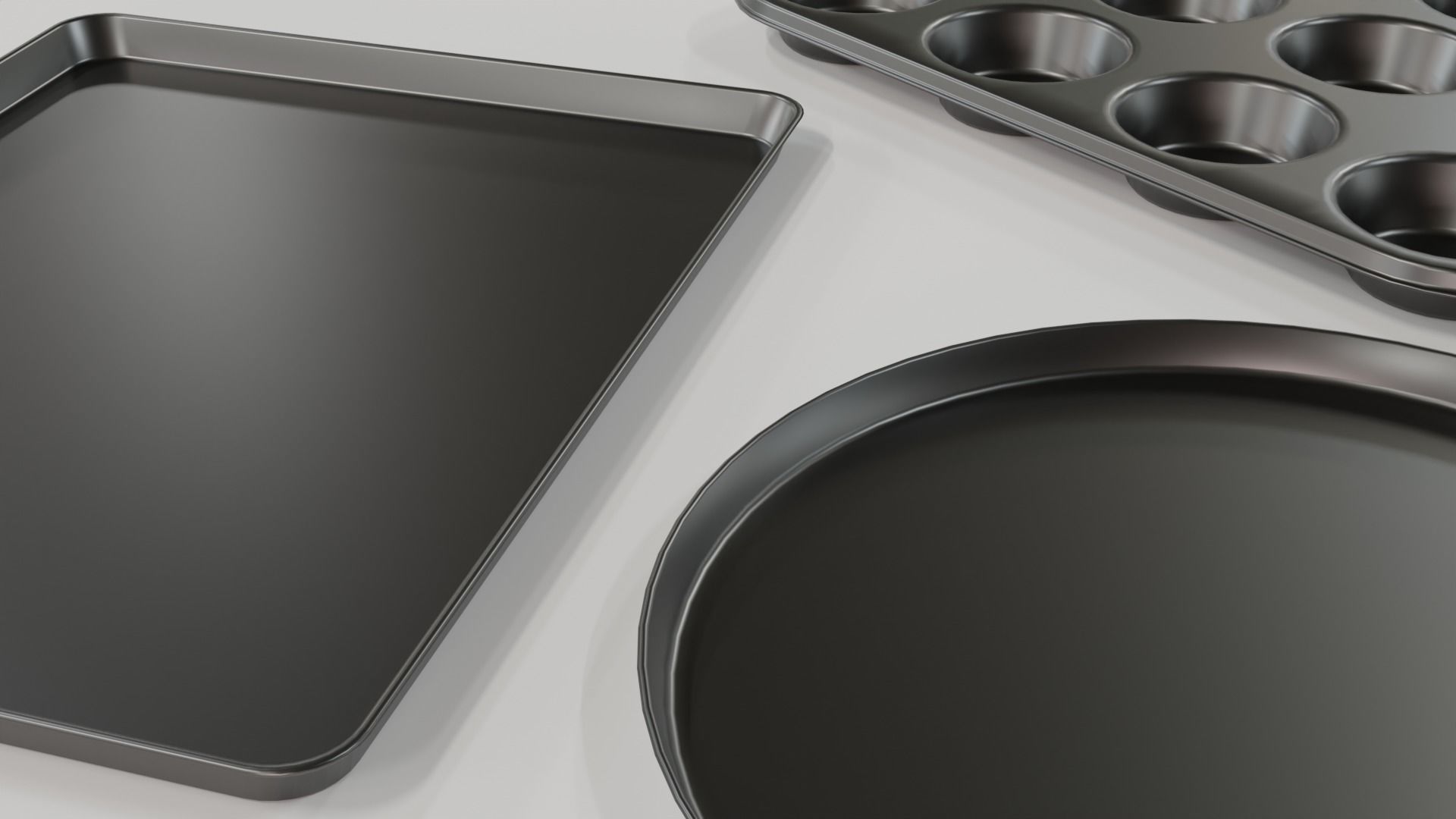 Baking Tray Set 3D model | CGTrader