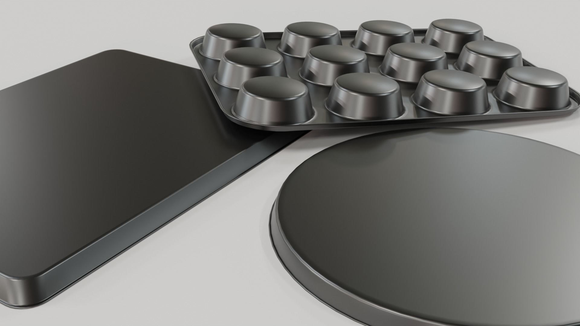 Baking Tray Set 3D model | CGTrader