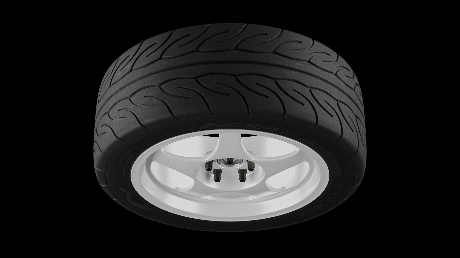 Yokohama Advan Neova AD08 Semi-Slick Tyre free 3D model | CGTrader