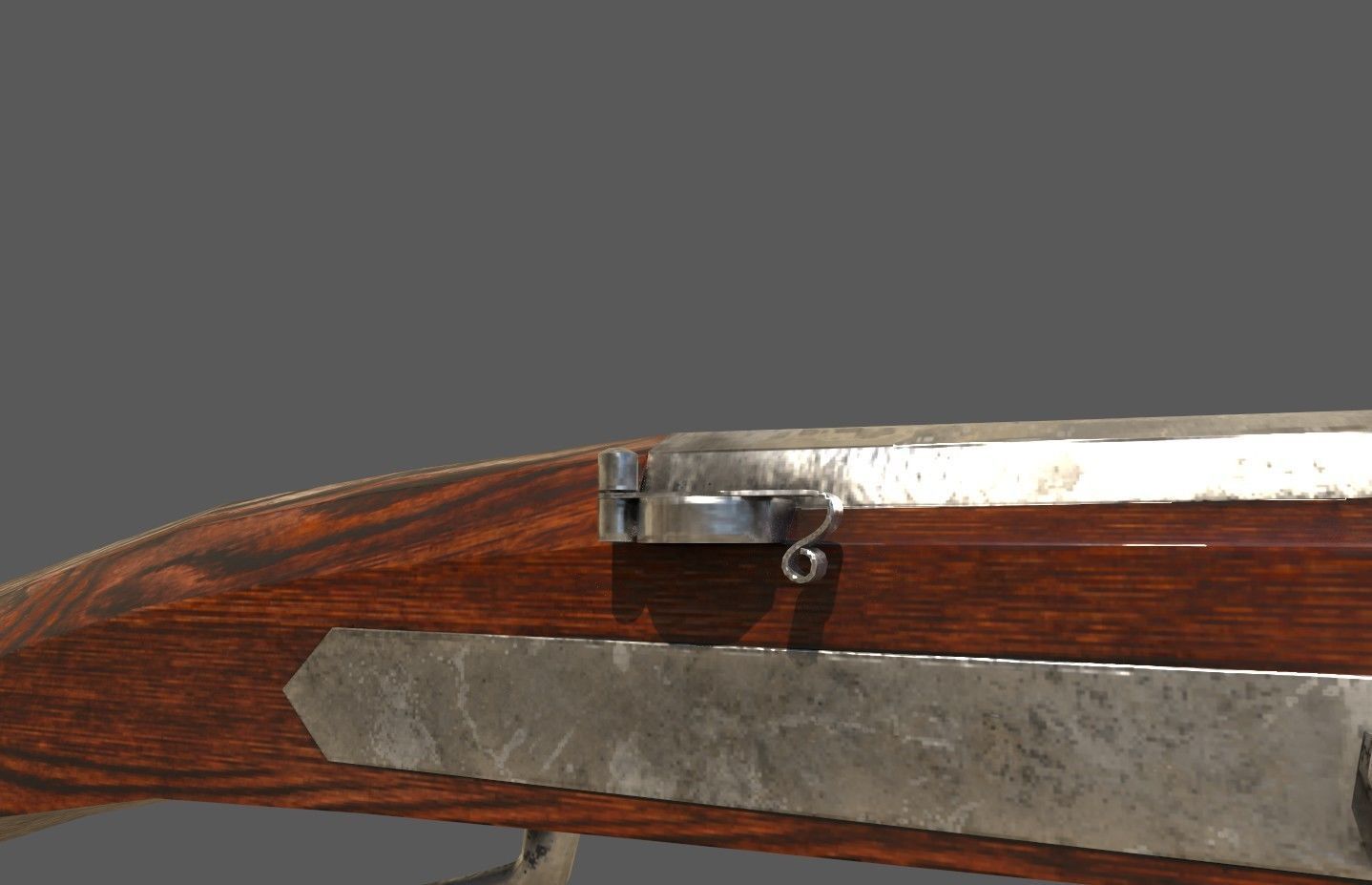 3D model 16th century Petronel Arquebus Halbhaken VR / AR / low-poly ...