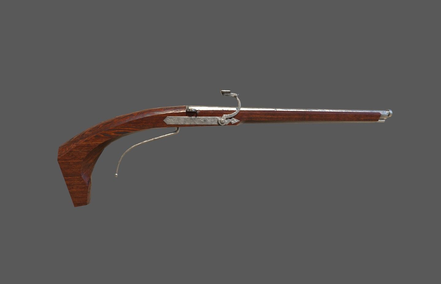 3D model 16th century Petronel Arquebus Halbhaken VR / AR / low-poly ...