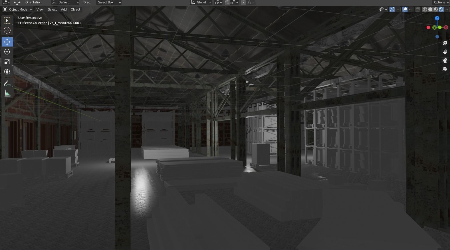 Warehouse interior and exterior 3d model 3D model 3D model | CGTrader