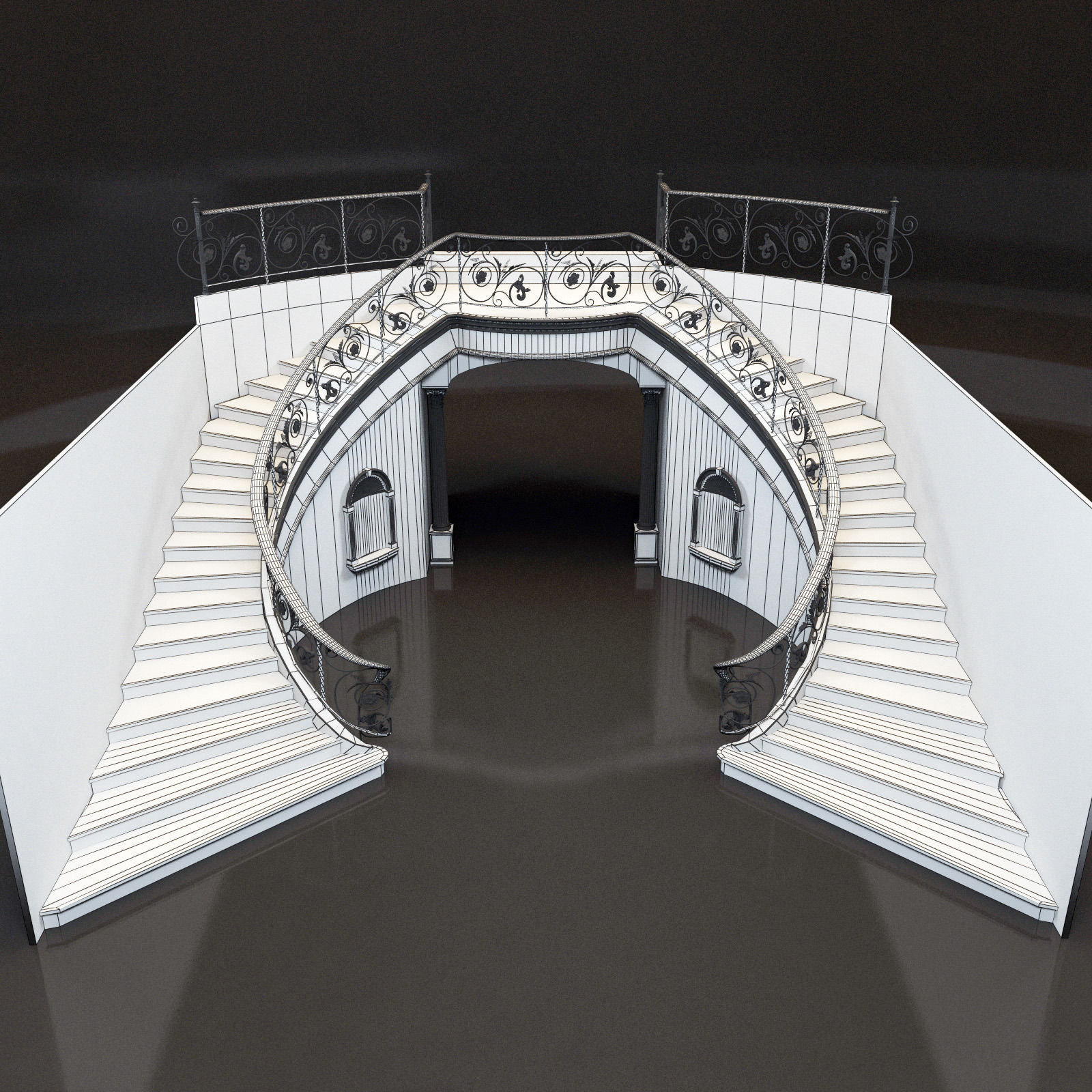 classical marble staircase 3D model | CGTrader