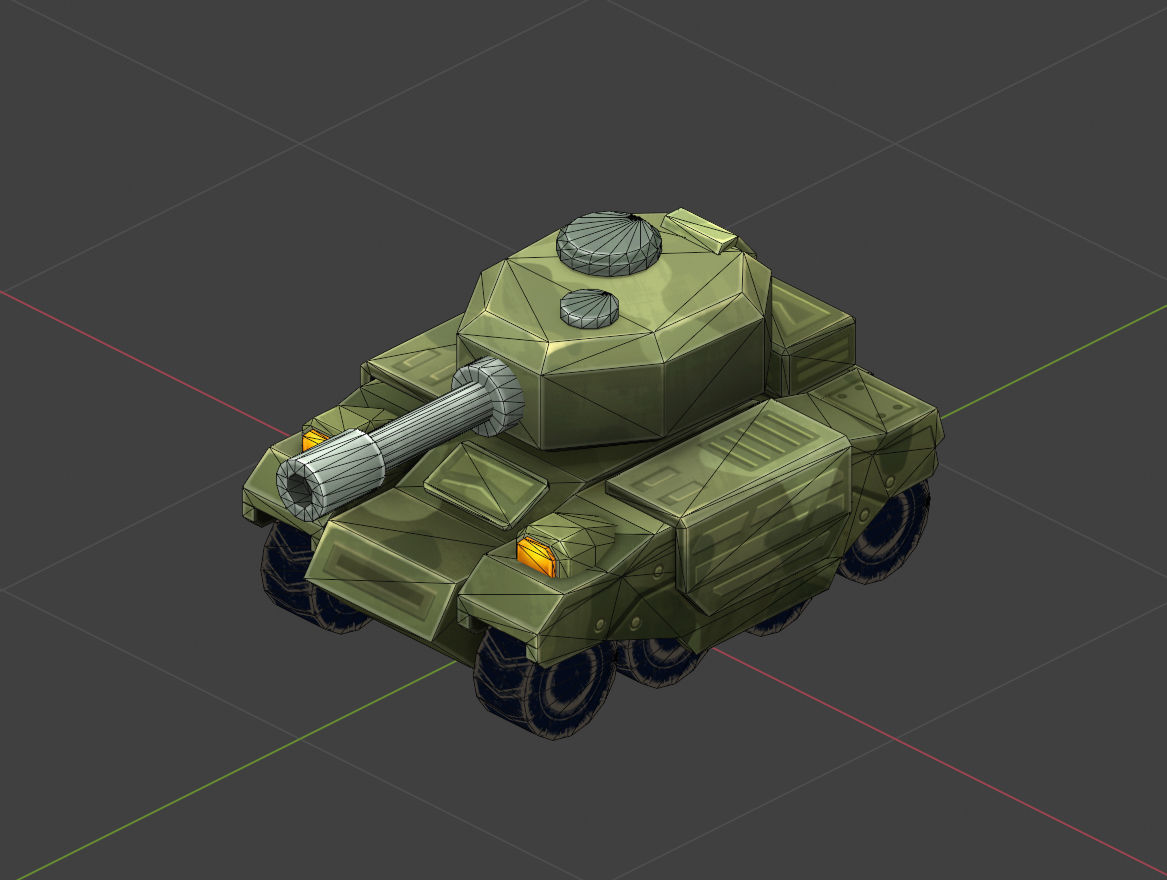 3D model 2 Animated Tanks hand-painted VR / AR / low-poly | CGTrader