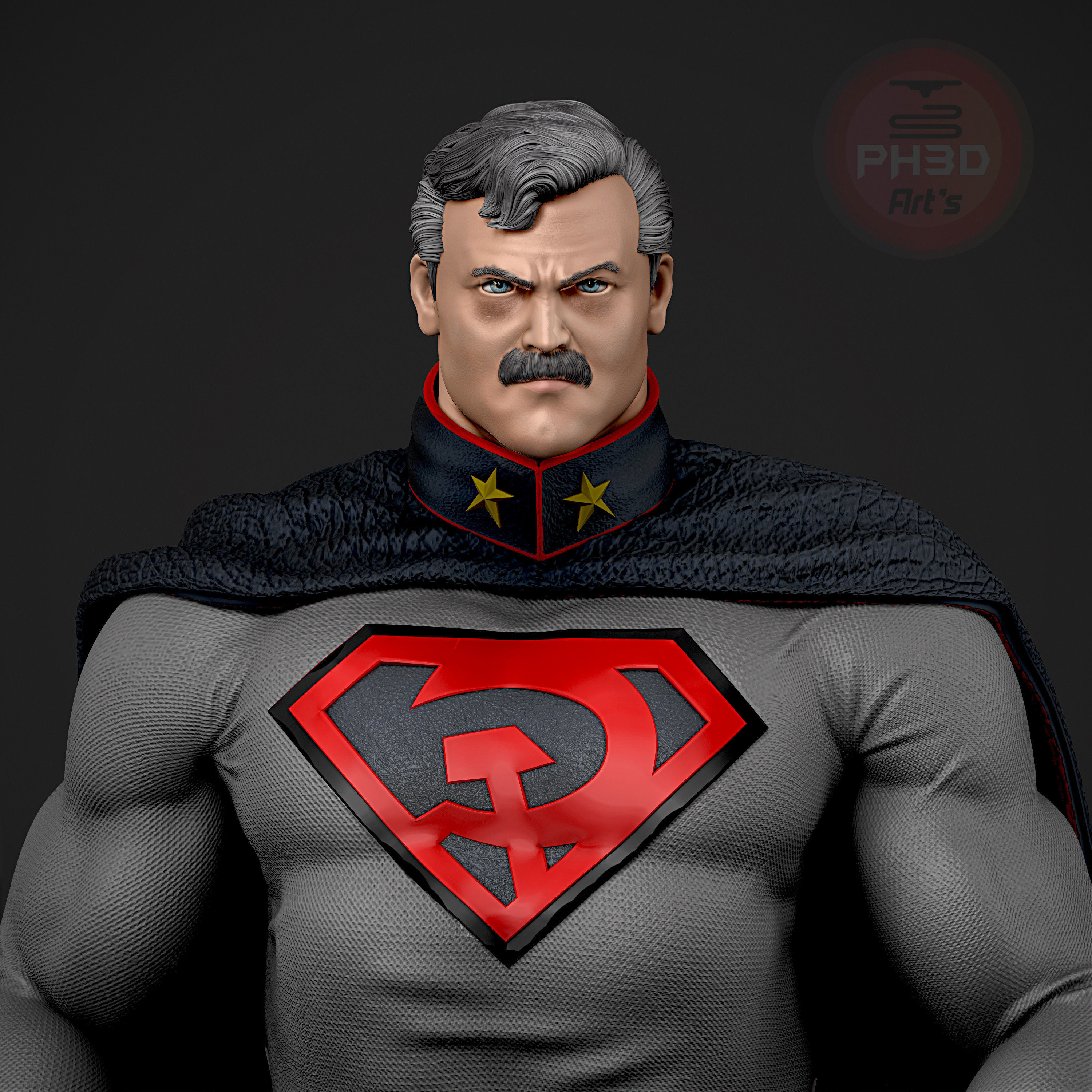 Superman RedSon 3D model 3D printable | CGTrader