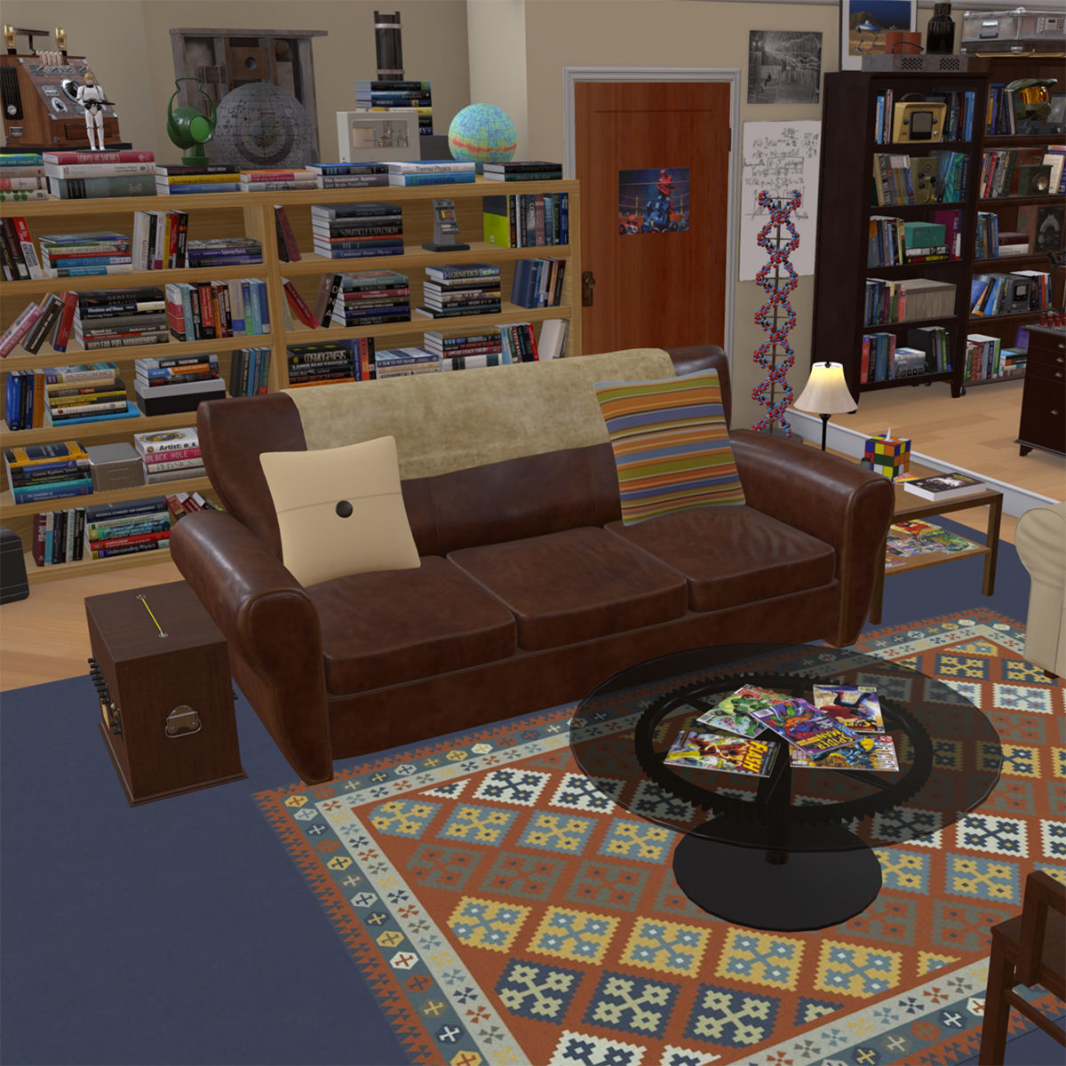 3D model TBBT Sheldon Living room VR / AR / low-poly | CGTrader
