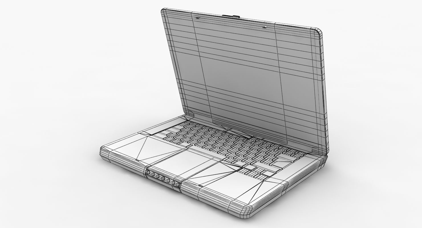 3D model Laptop Dell XPS M1710 Black VR / AR / low-poly | CGTrader