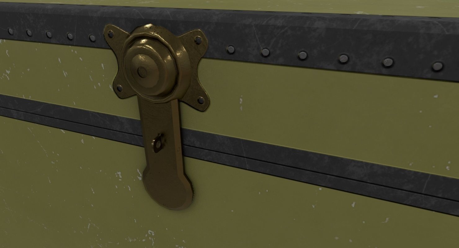 3D model Green Chest VR / AR / low-poly | CGTrader