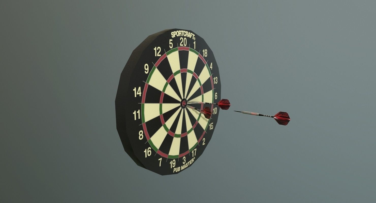 Dartboard Sportcraft Low Poly 3D model | CGTrader