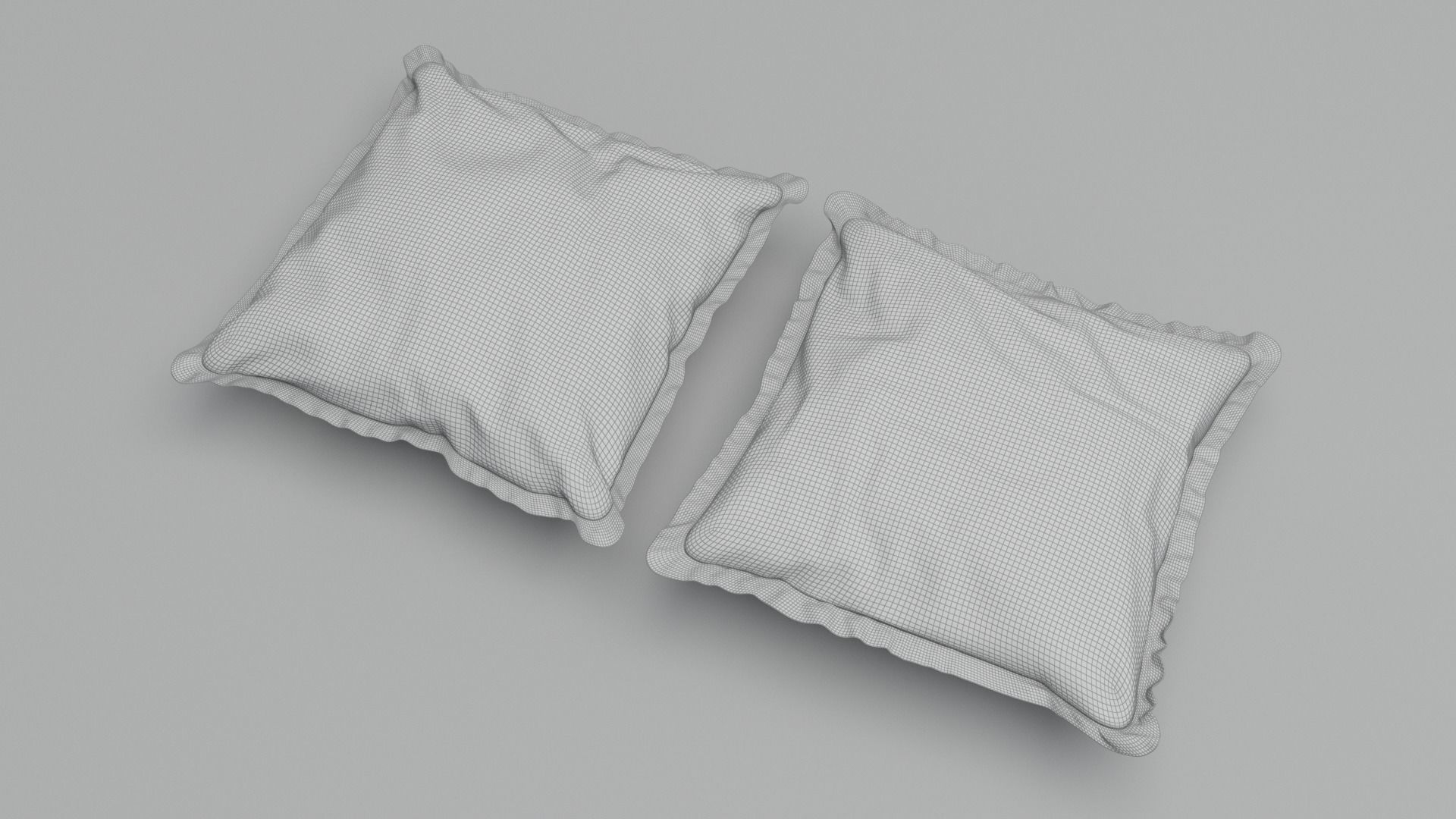 Pillow two pillows 3D model | CGTrader