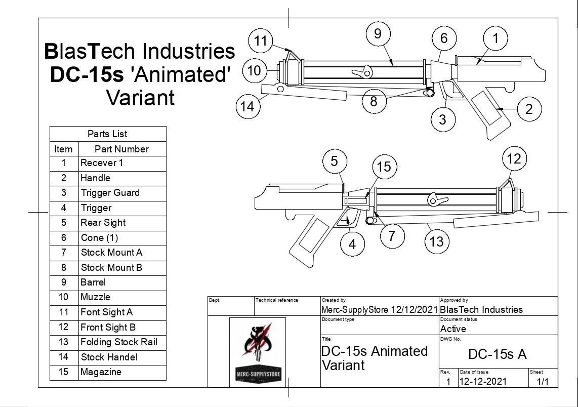 Blaster DC-15s 3D model | CGTrader