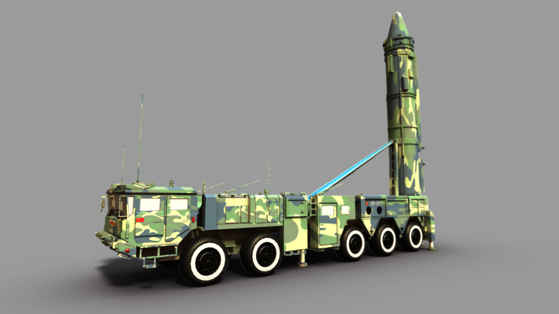 df-21c The dong feng 21 c medium-range ballistic missile 3D model ...
