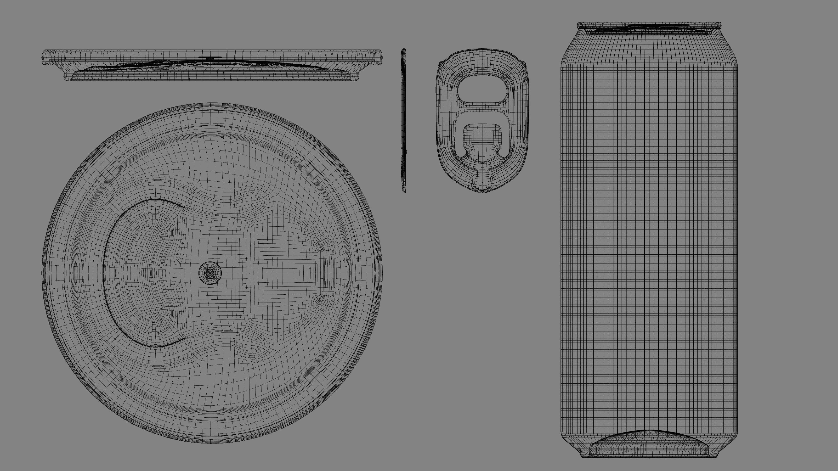 Standard 500ml Beverage Can with Dense Water Drops 3D model | CGTrader