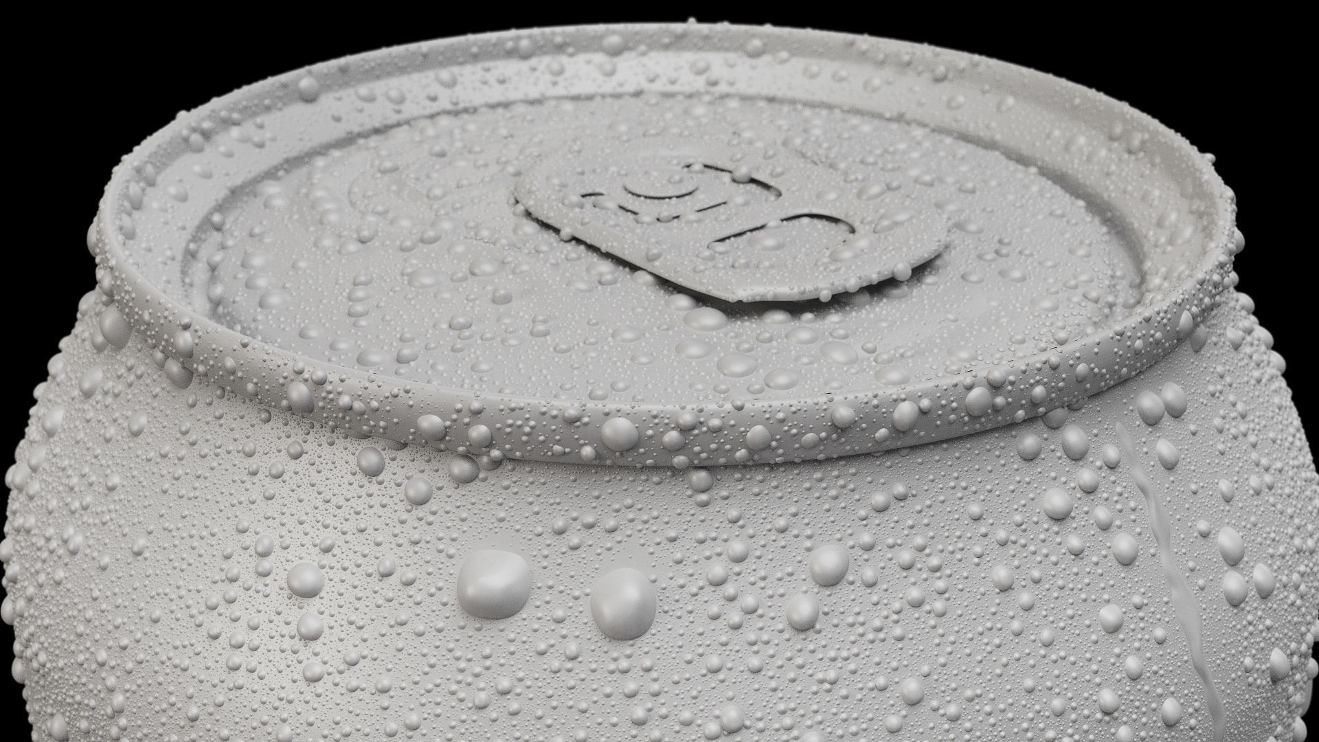 Standard 500ml Beverage Can with Dense Water Drops 3D model | CGTrader