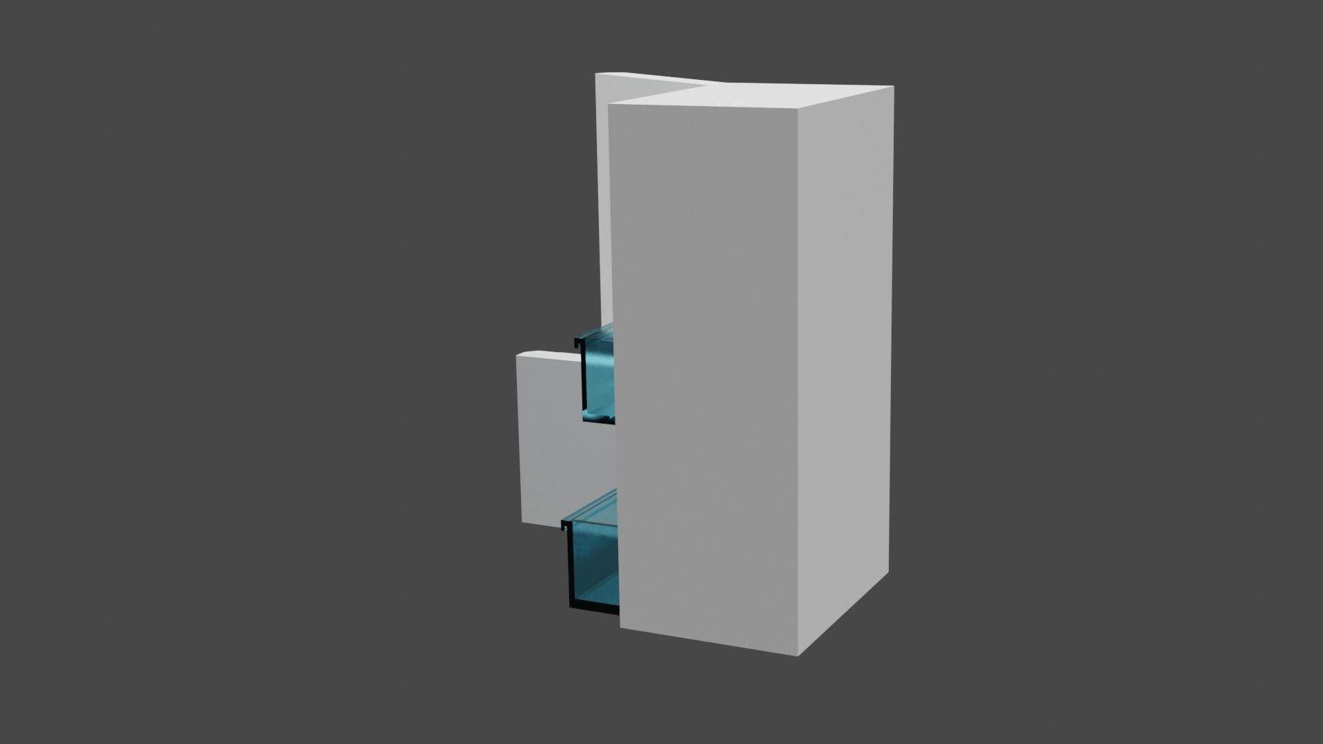 3D model Lowpoly Fridge cabinet with drawers VR / AR / low-poly | CGTrader