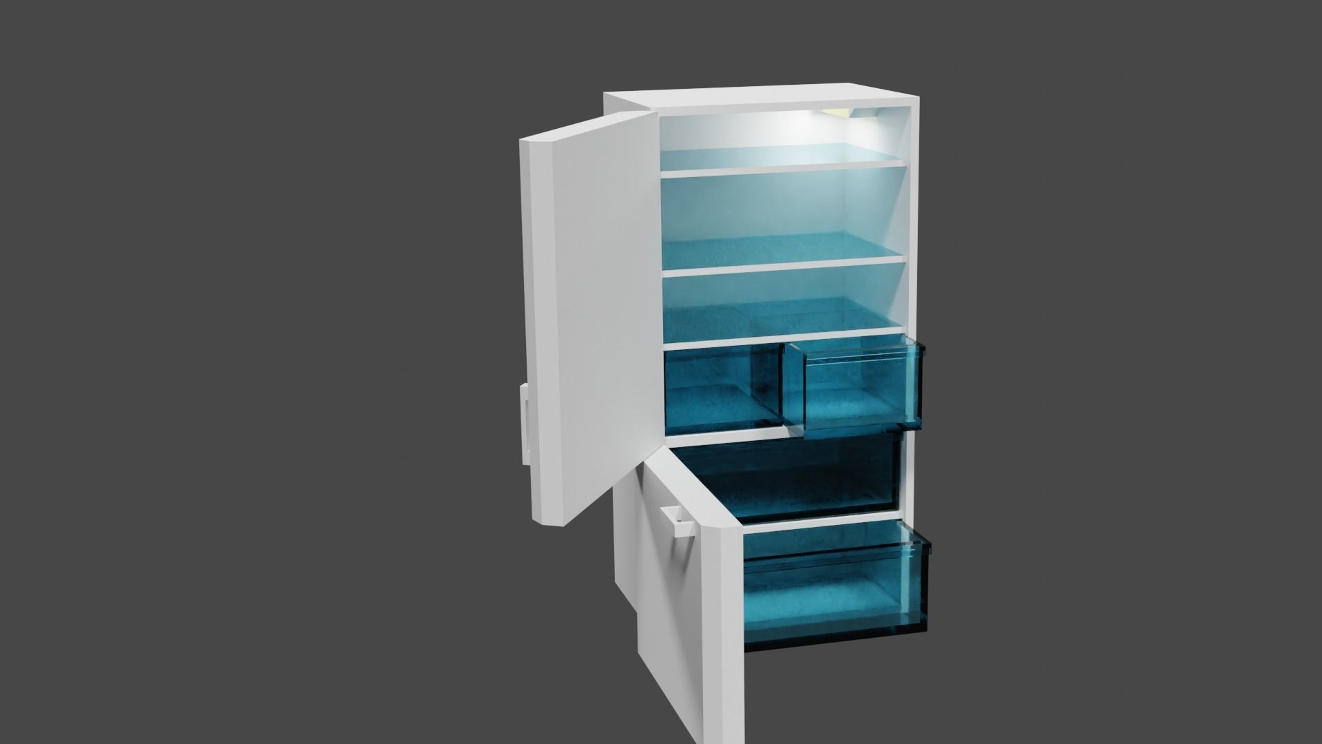 3D model Lowpoly Fridge cabinet with drawers VR / AR / low-poly | CGTrader