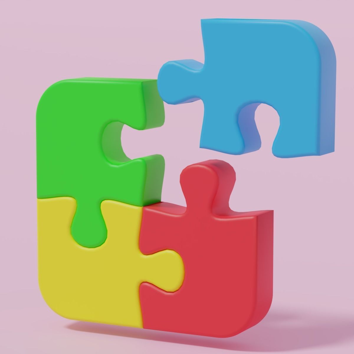 Cartoon Jigsaw Puzzle 3D model | CGTrader