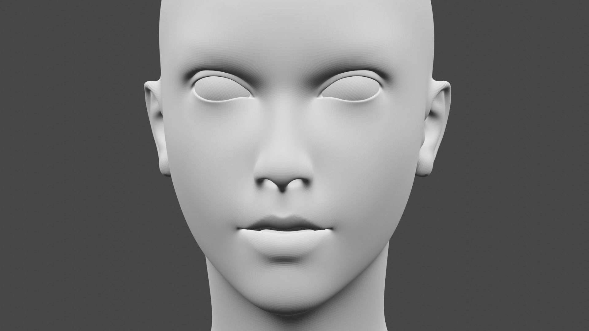 FEMALE HUMAN HEAD free 3D model | CGTrader