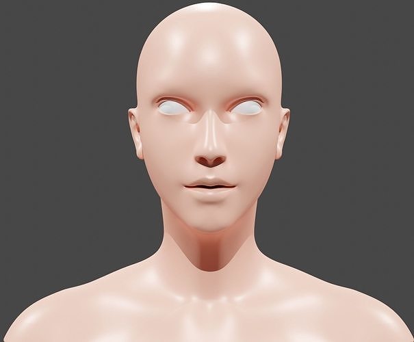 FEMALE HUMAN HEAD free 3D model | CGTrader