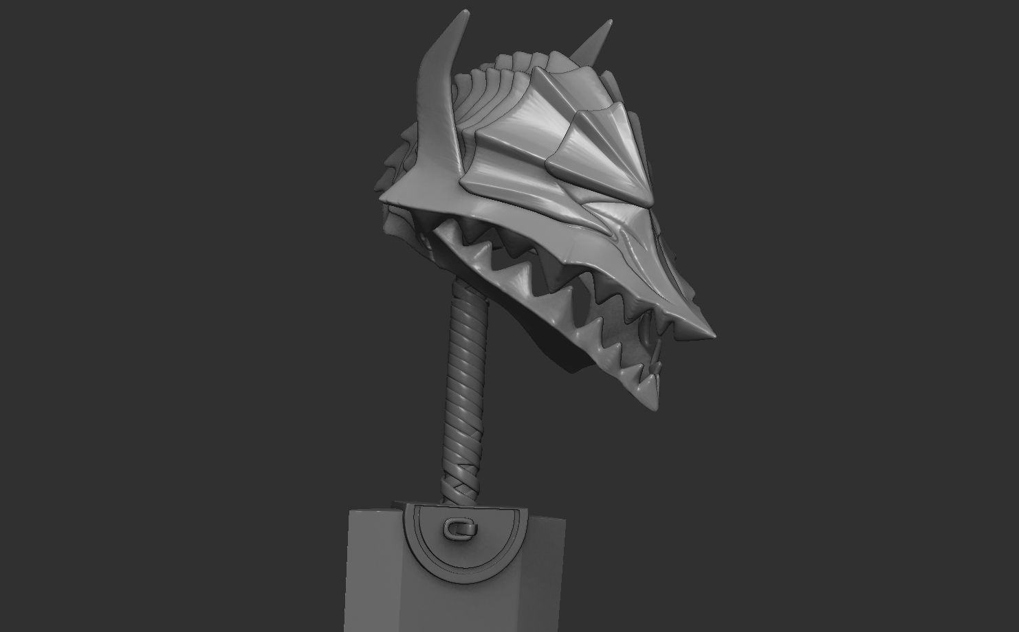 Berserk Stand with helmet sword and base 3D model 3D printable | CGTrader