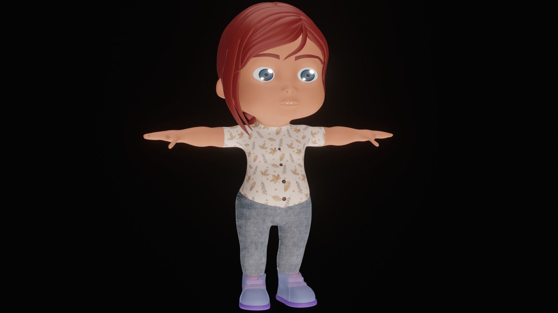 3D model 3D model Cartoon Girl Child VR / AR / low-poly | CGTrader