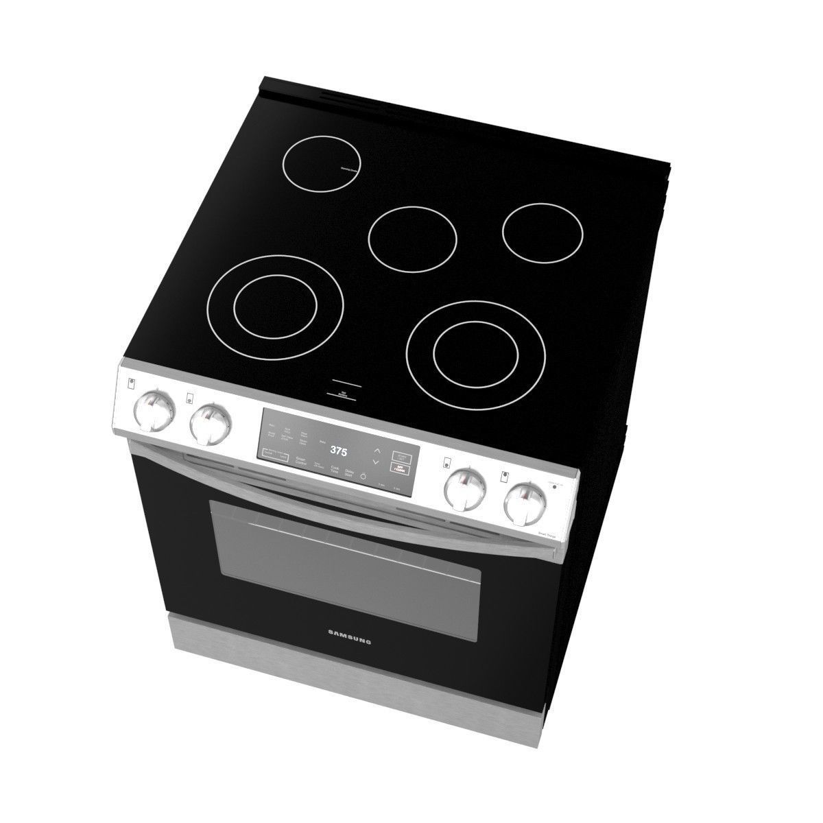 Samsung Electric Range in Stainless Steel 3D model | CGTrader