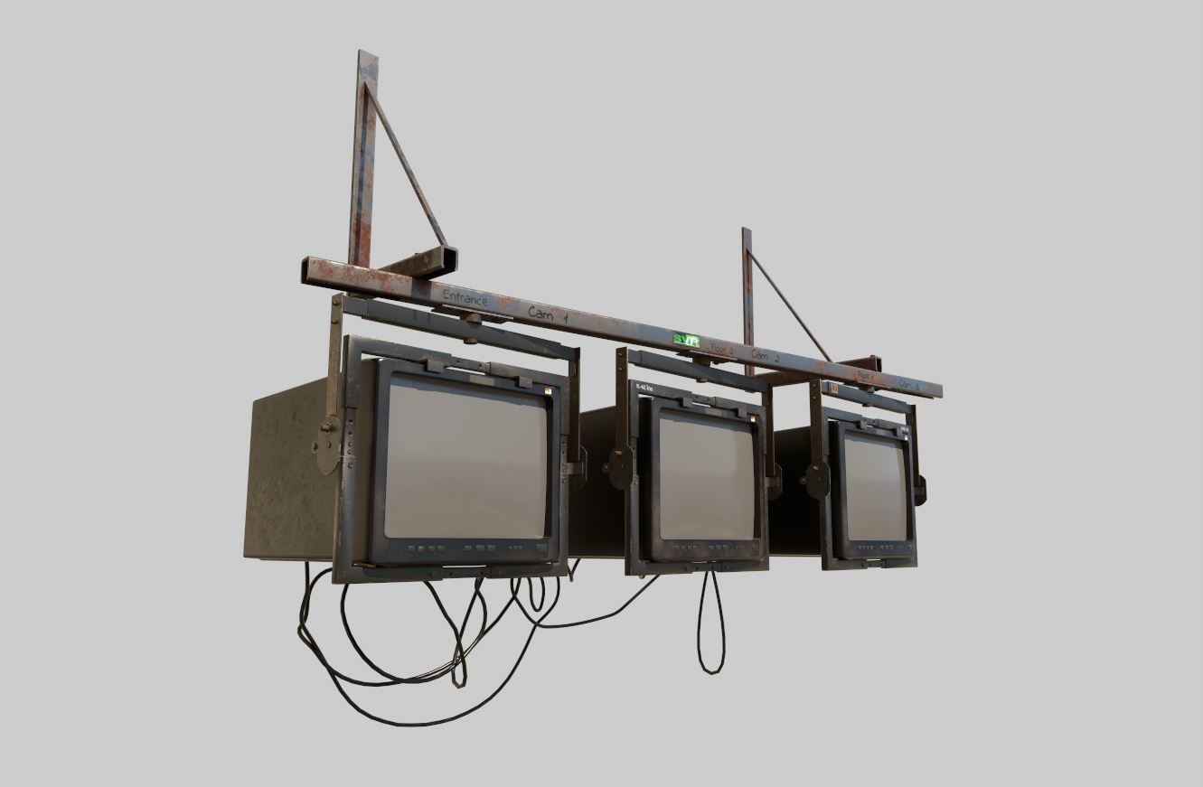 Security Monitors 3D model | CGTrader