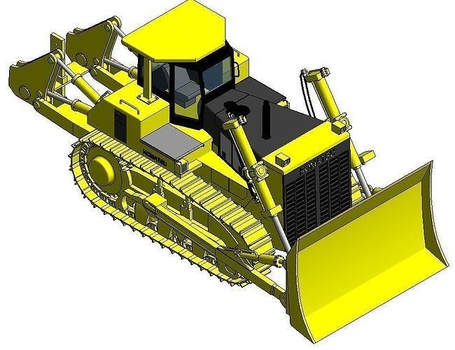 3D model KOMATSU Crawler Dozer-01 VR / AR / low-poly | CGTrader