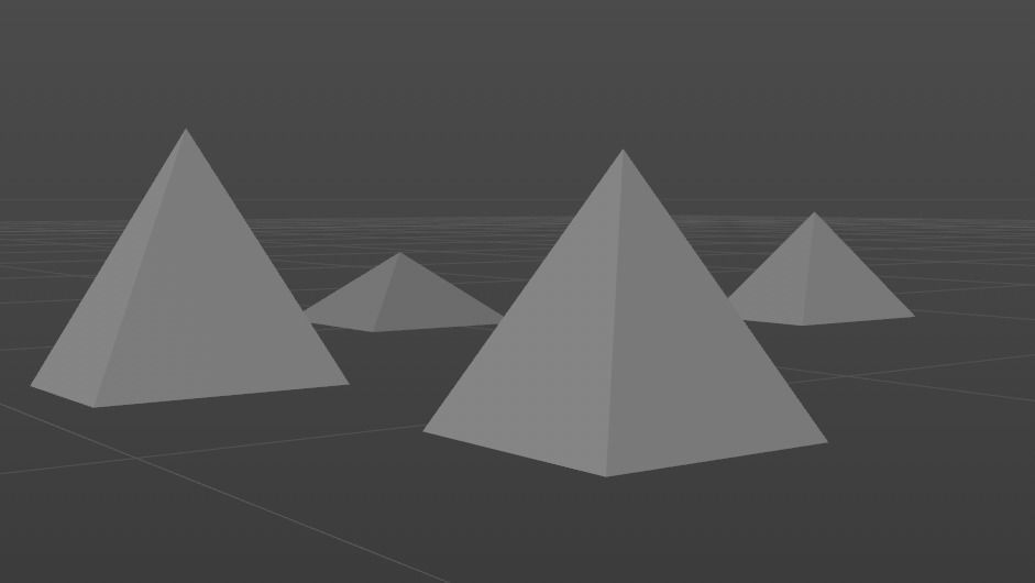 Pyramid three pyramids 3D model | CGTrader