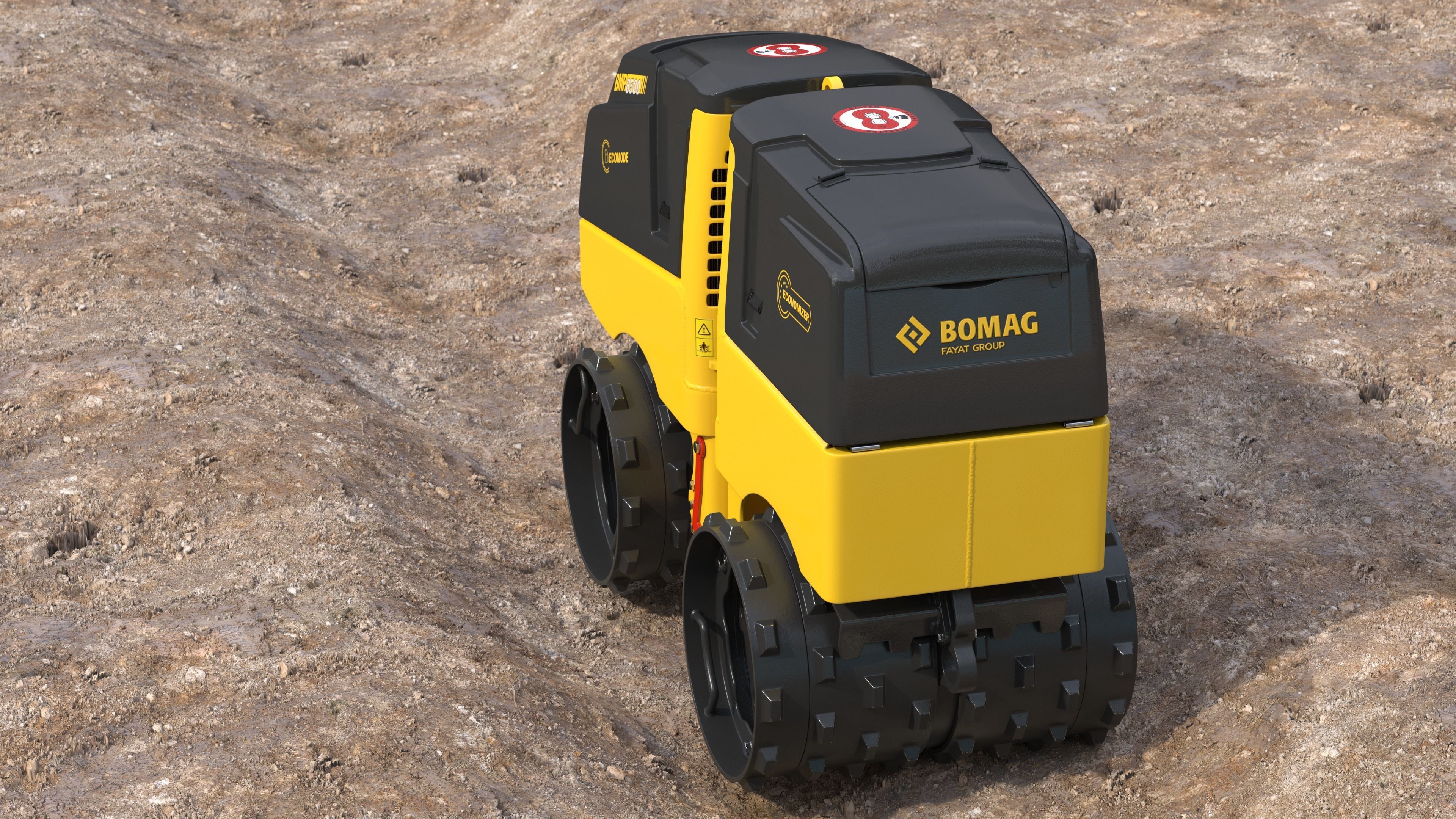 Bomag BMP 8500 Trench Roller 3D model | CGTrader