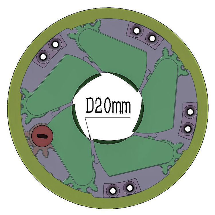 3DP5BLROD20A 3D printable Mechanical Iris shutter diy 3D model 3D ...
