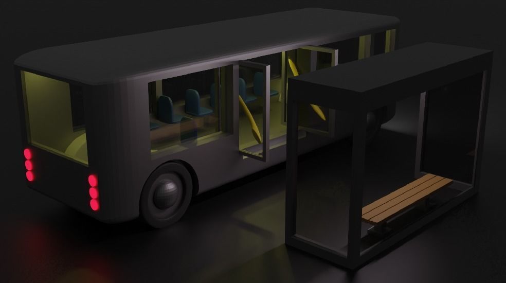 model bus free 3D model | CGTrader