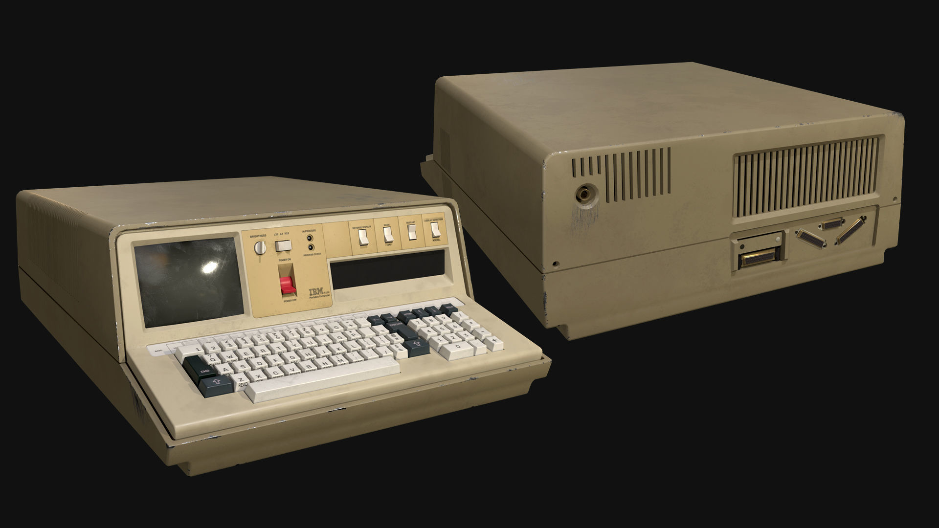 3D model Old desktop computer IBM 5100 VR / AR / low-poly | CGTrader