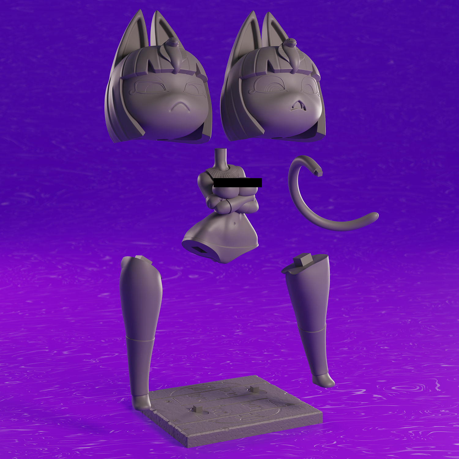 Ankha Additional Torso Part 3D model 3D printable | CGTrader