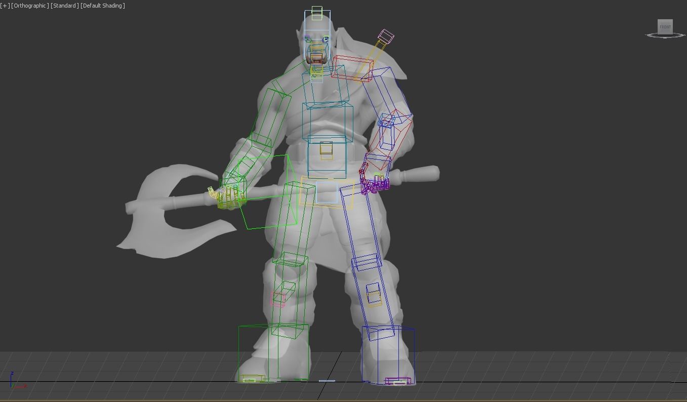 Orc with axe Low-poly 3D model free VR / AR / low-poly 3D model ...