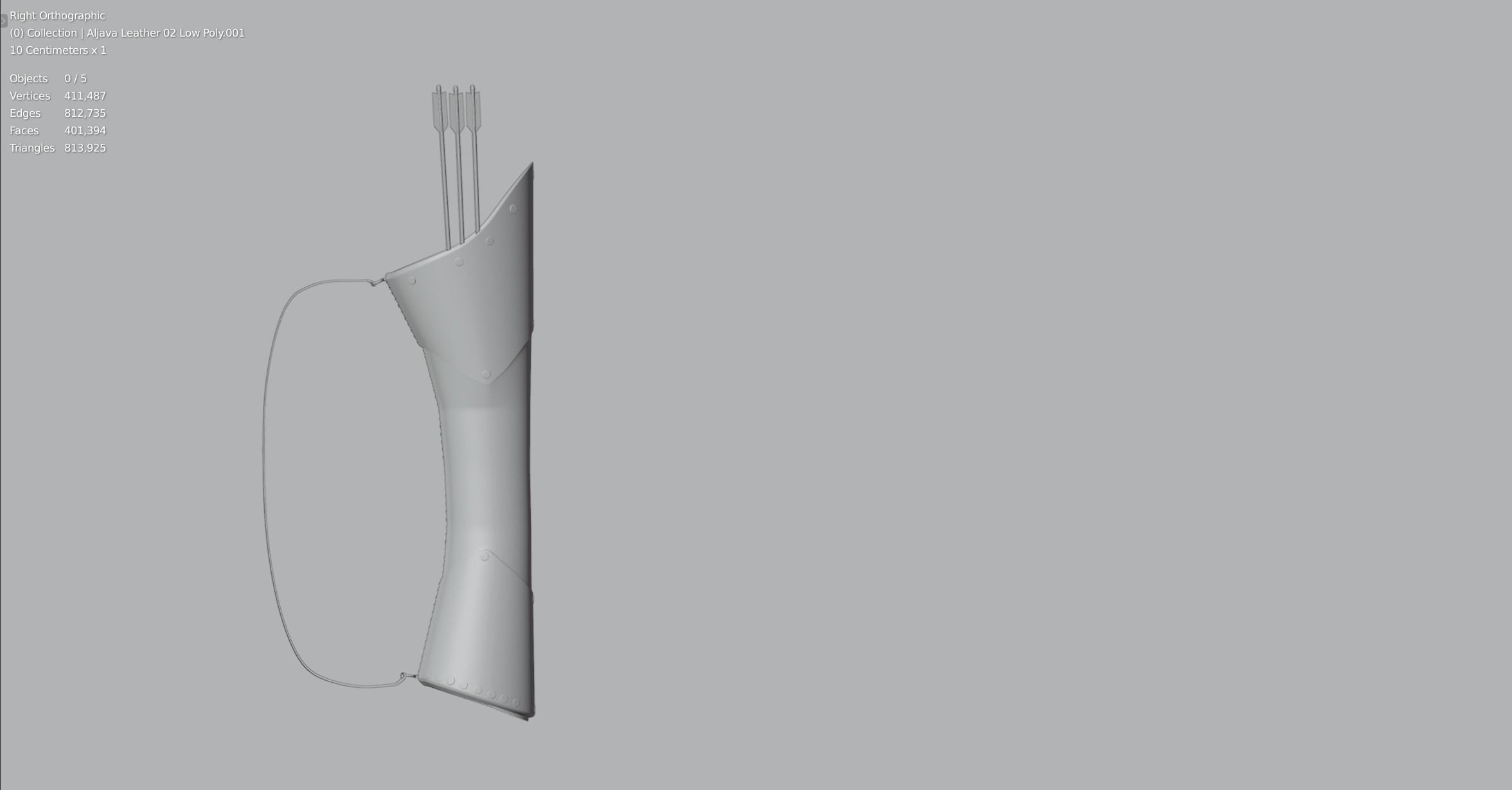 3D model Quiver Leather Black VR / AR / low-poly | CGTrader