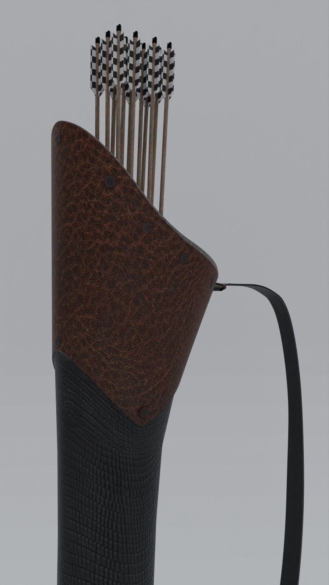 3D model Quiver Leather Black VR / AR / low-poly | CGTrader