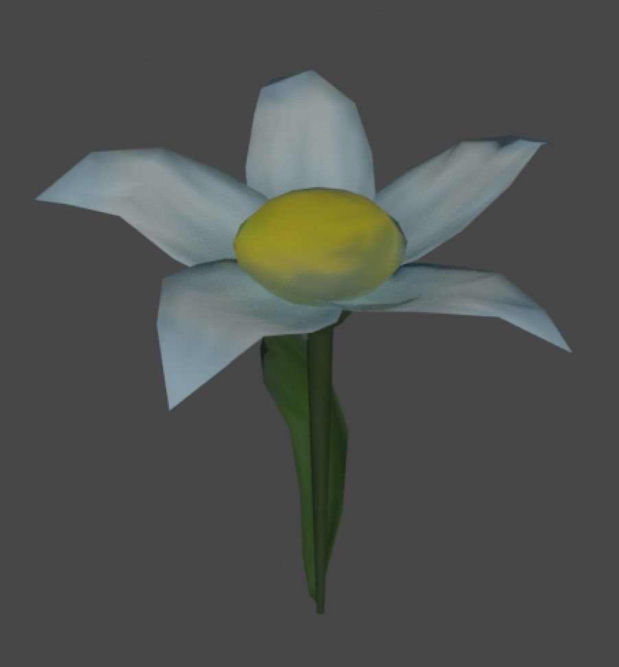 Daisy flower free 3D model | CGTrader
