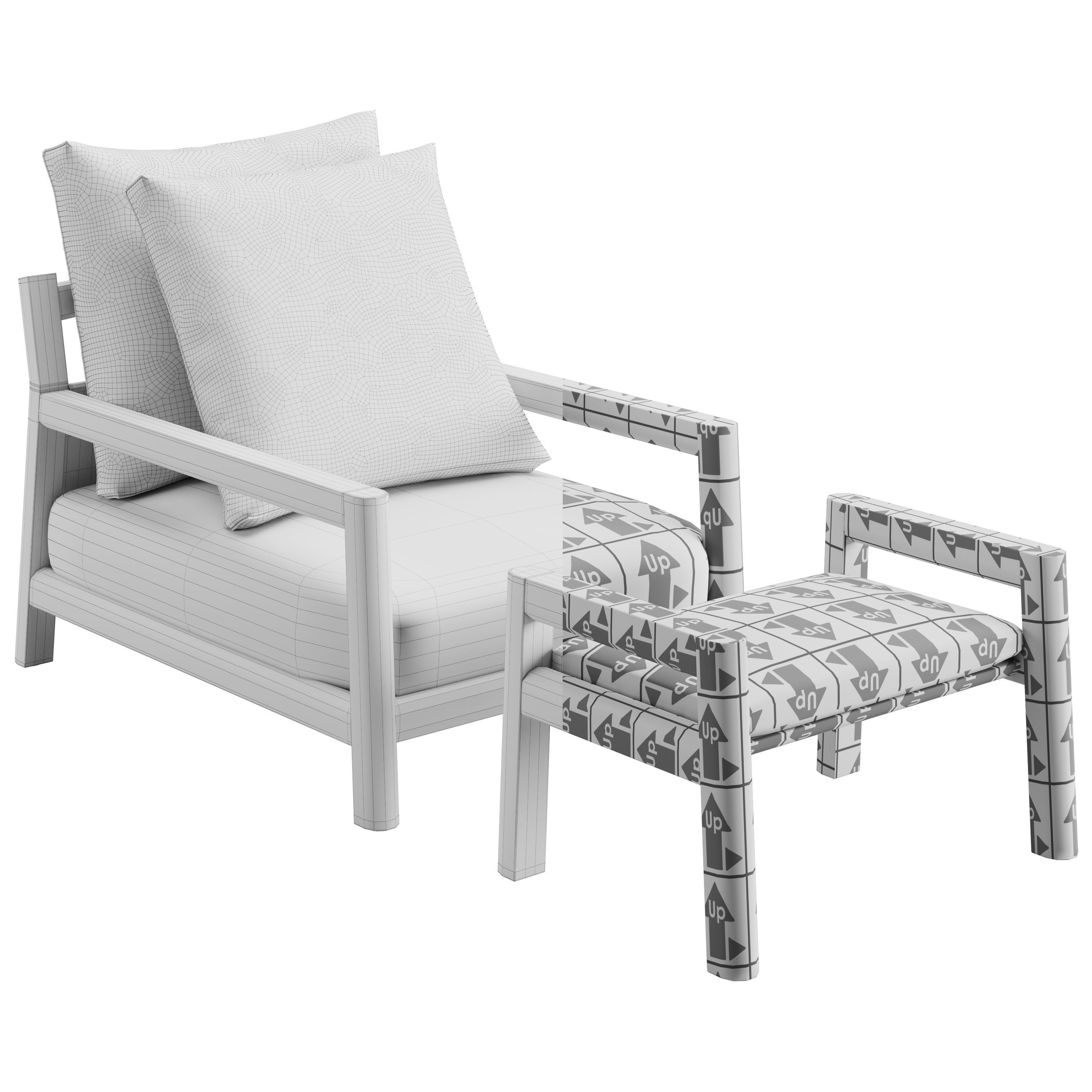 Bebitalia Pablo Outdoor Armchair 3D model | CGTrader