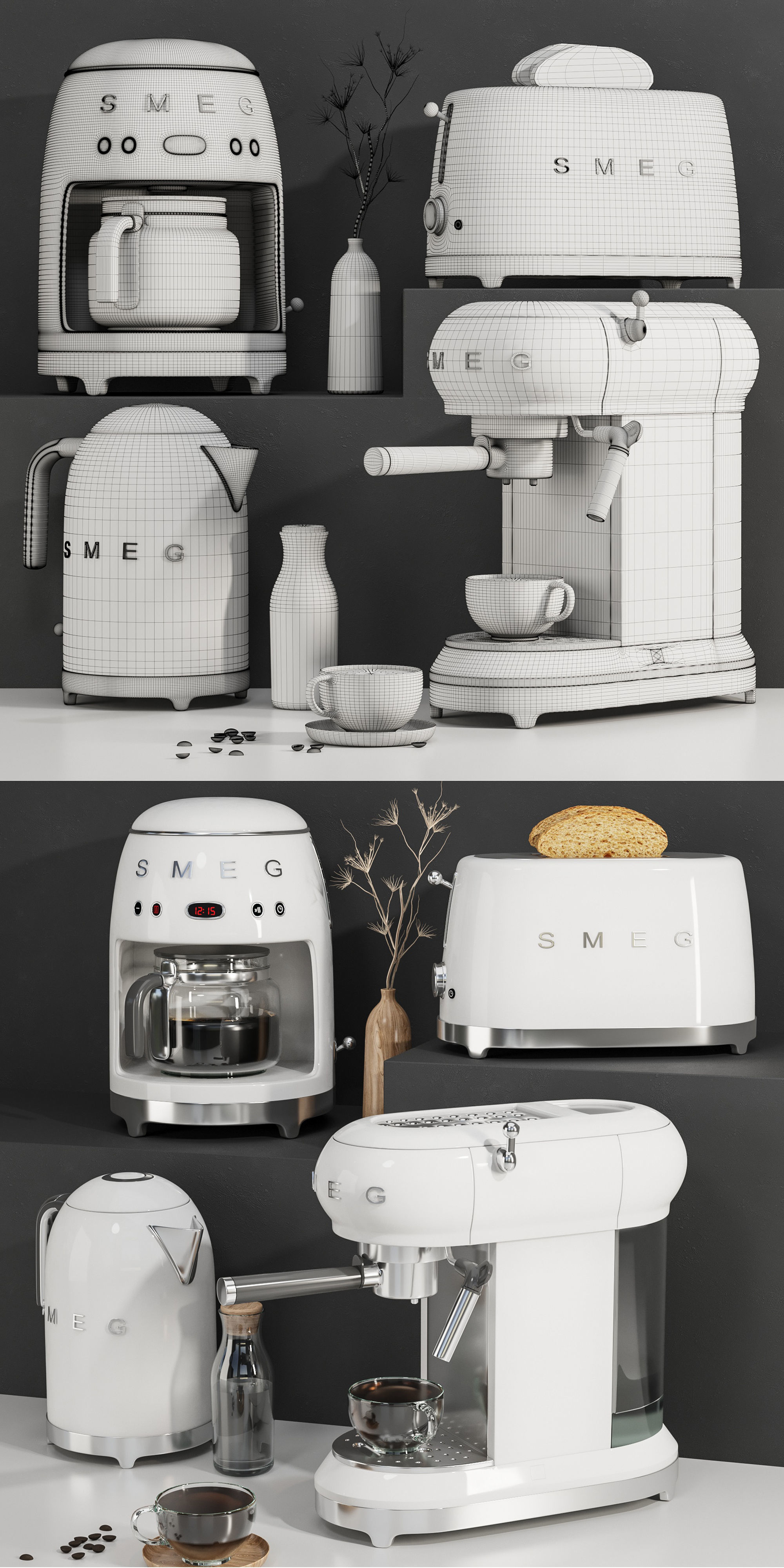 kitchen appliance-smeg 3D model | CGTrader