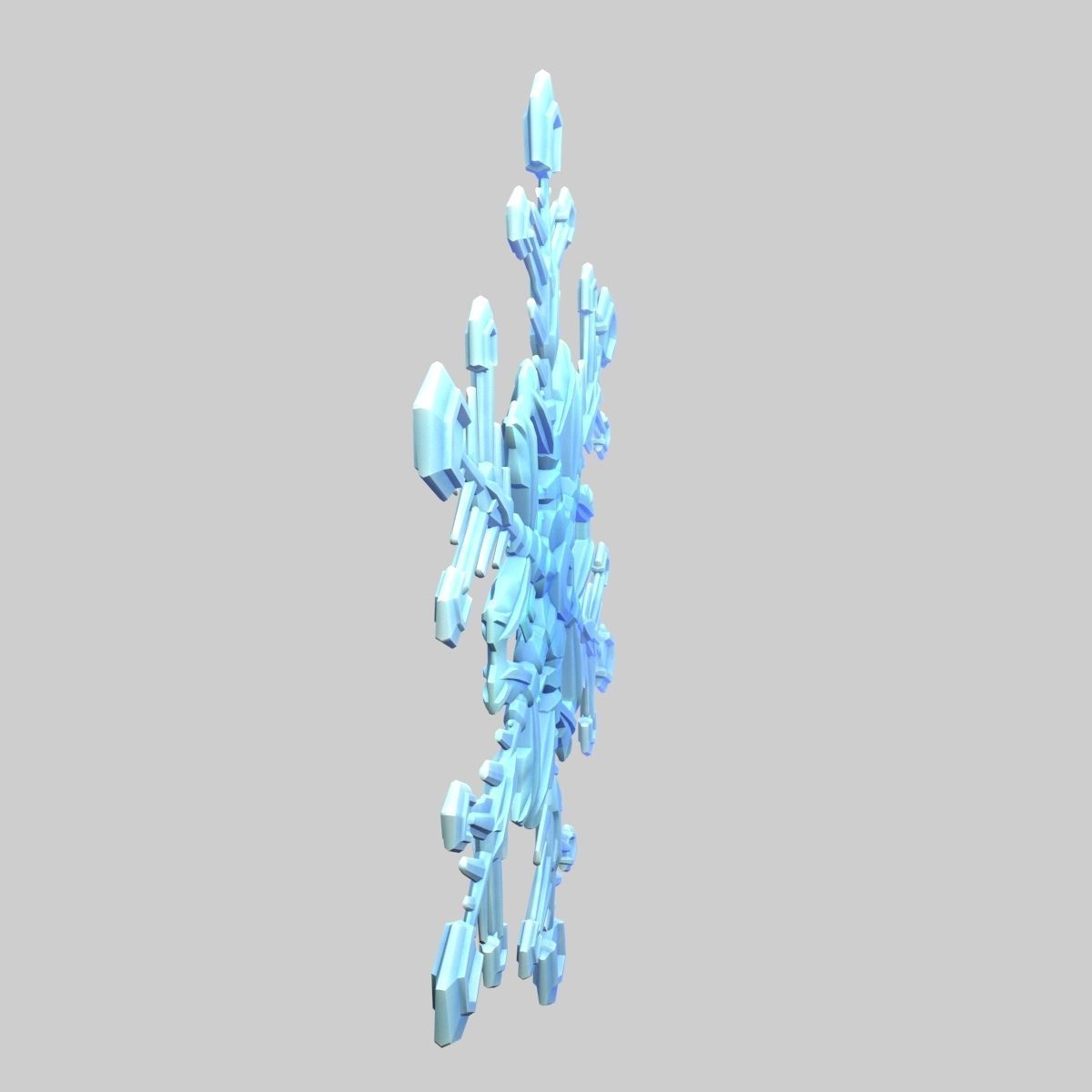 3D model Snowflake - hex plates - Low-Poly VR / AR / low-poly | CGTrader