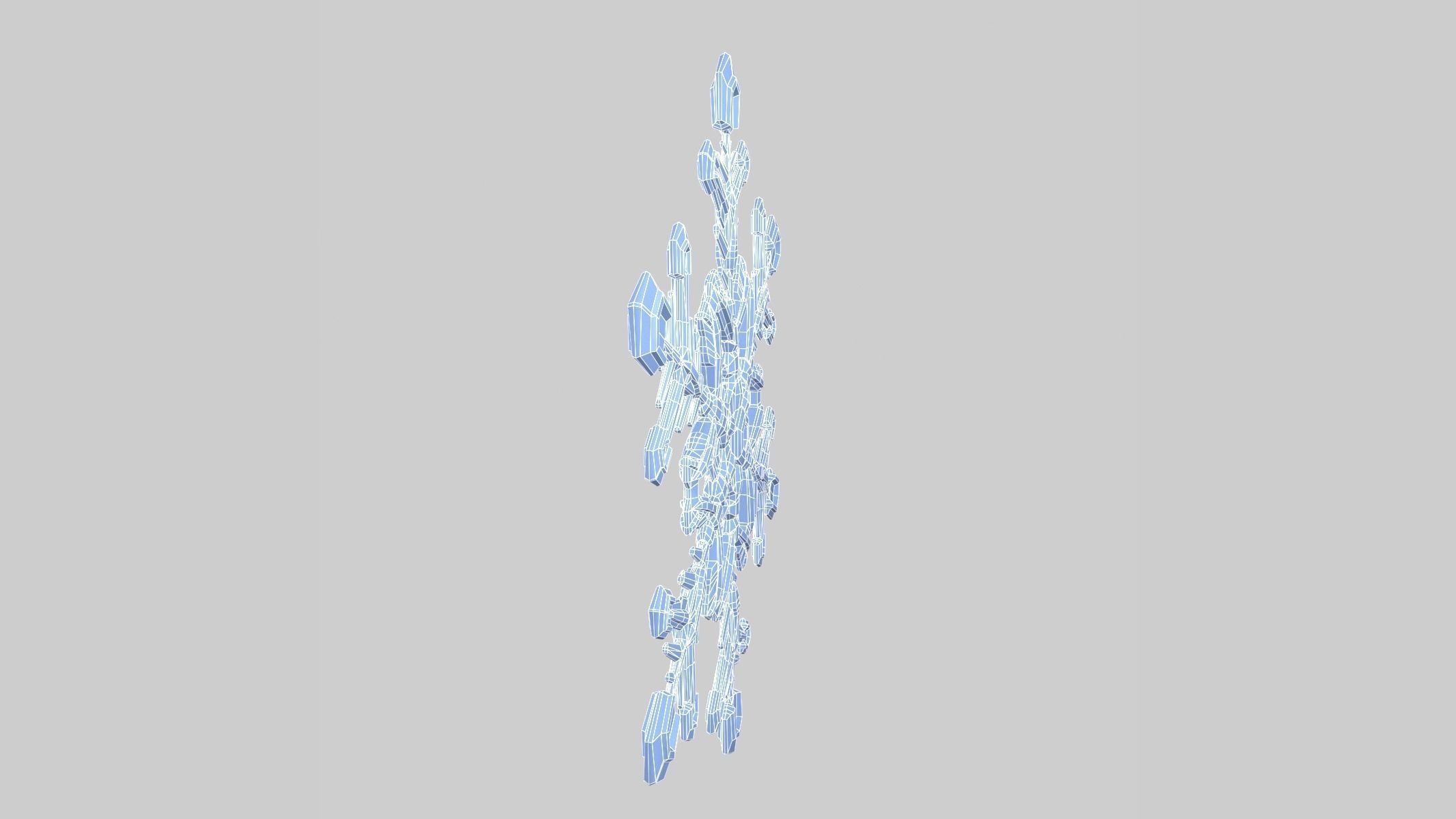 3D model Snowflake Low-Poly - Hex Crystals - VR / AR / low-poly | CGTrader