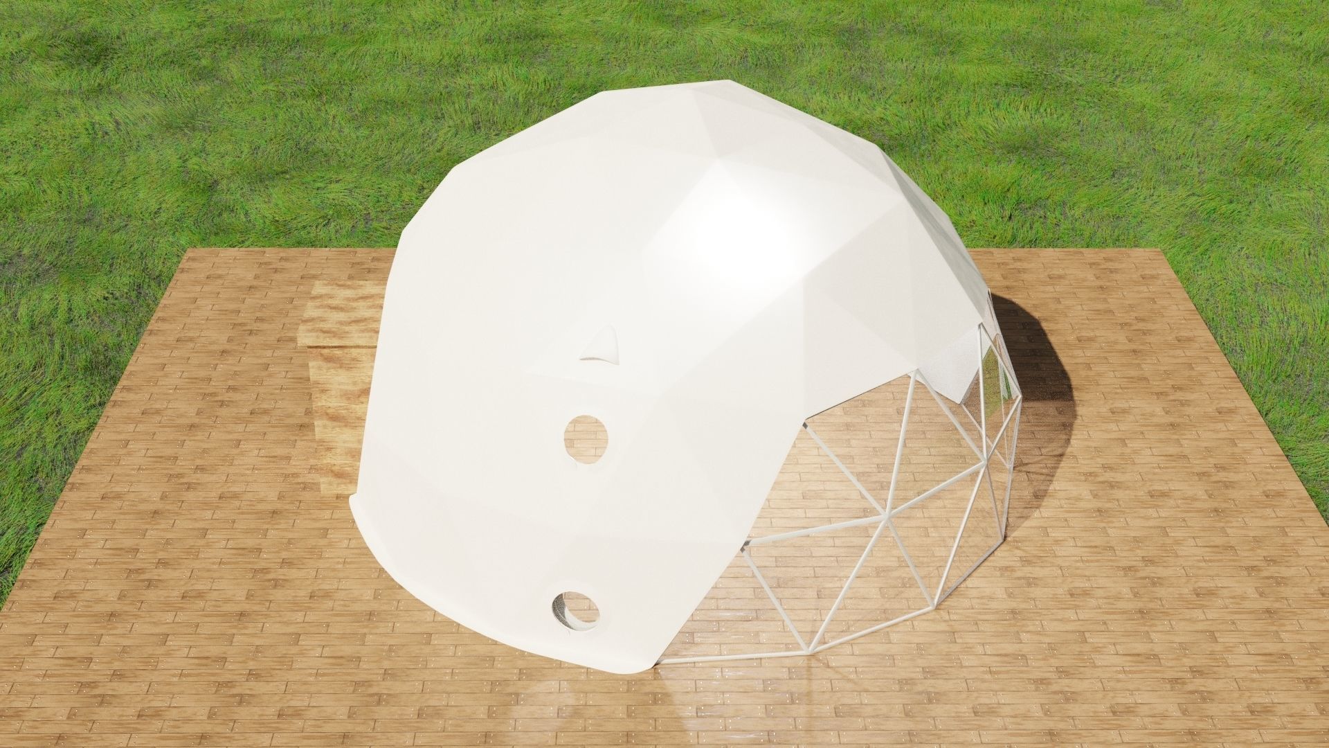 Geodesic dome 3D model | CGTrader