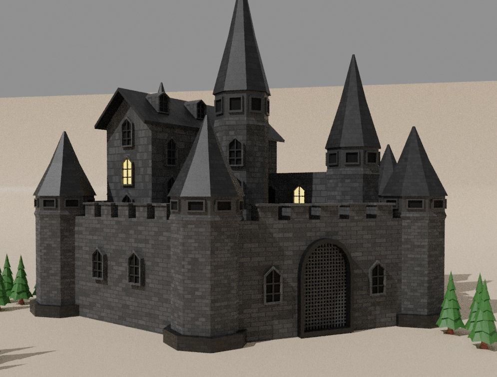 3D model Low Poly Fantasy Castle VR / AR / low-poly | CGTrader