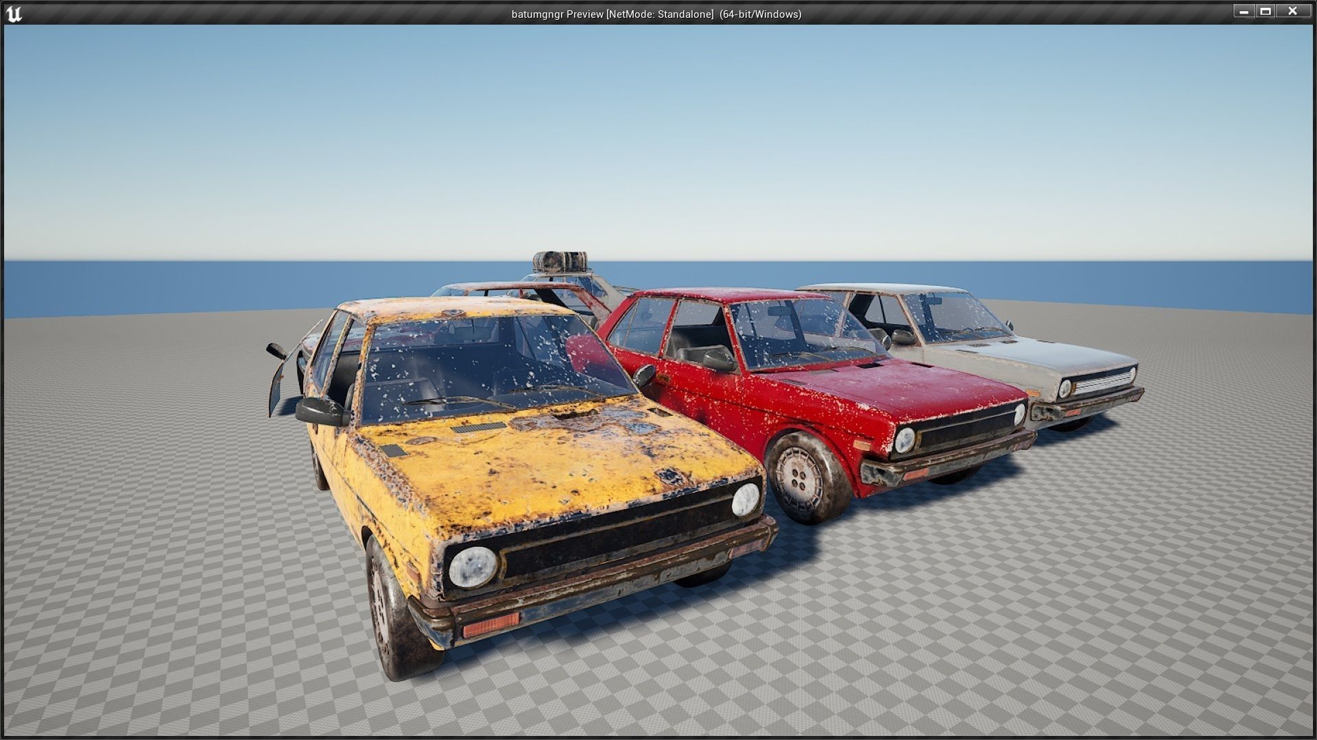 Rust Car V1 Game Proje EU4 3D model rigged | CGTrader