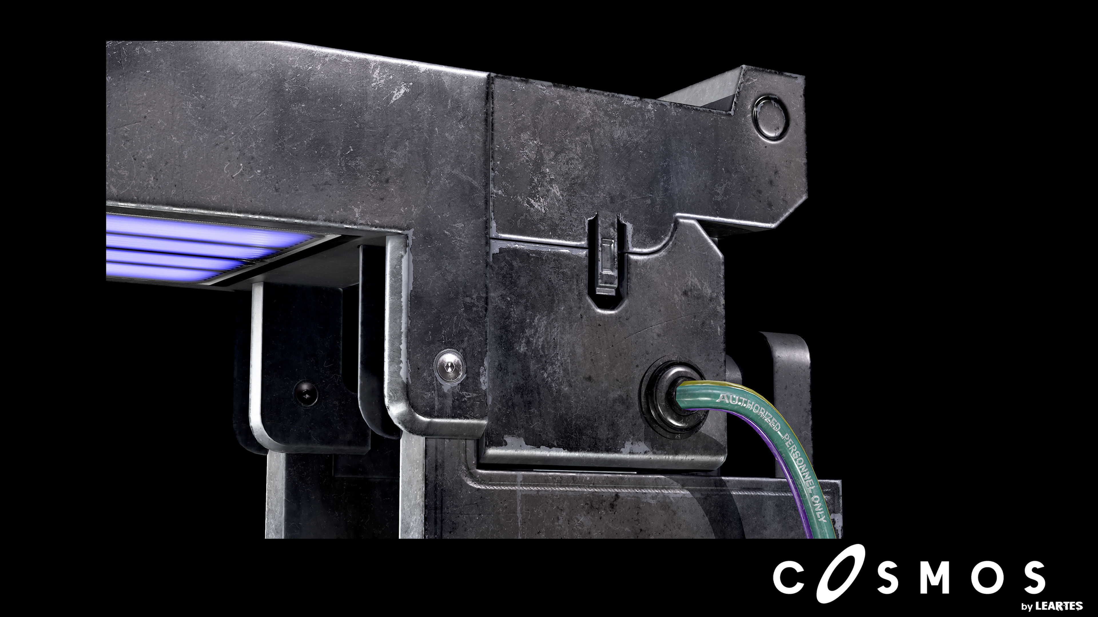 3D model Cyberpunk Wall Light - 1 VR / AR / low-poly | CGTrader