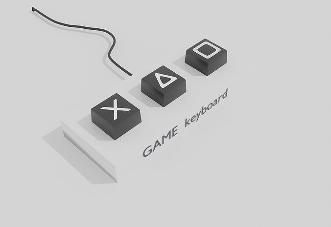 keyboard game free 3D model animated | CGTrader