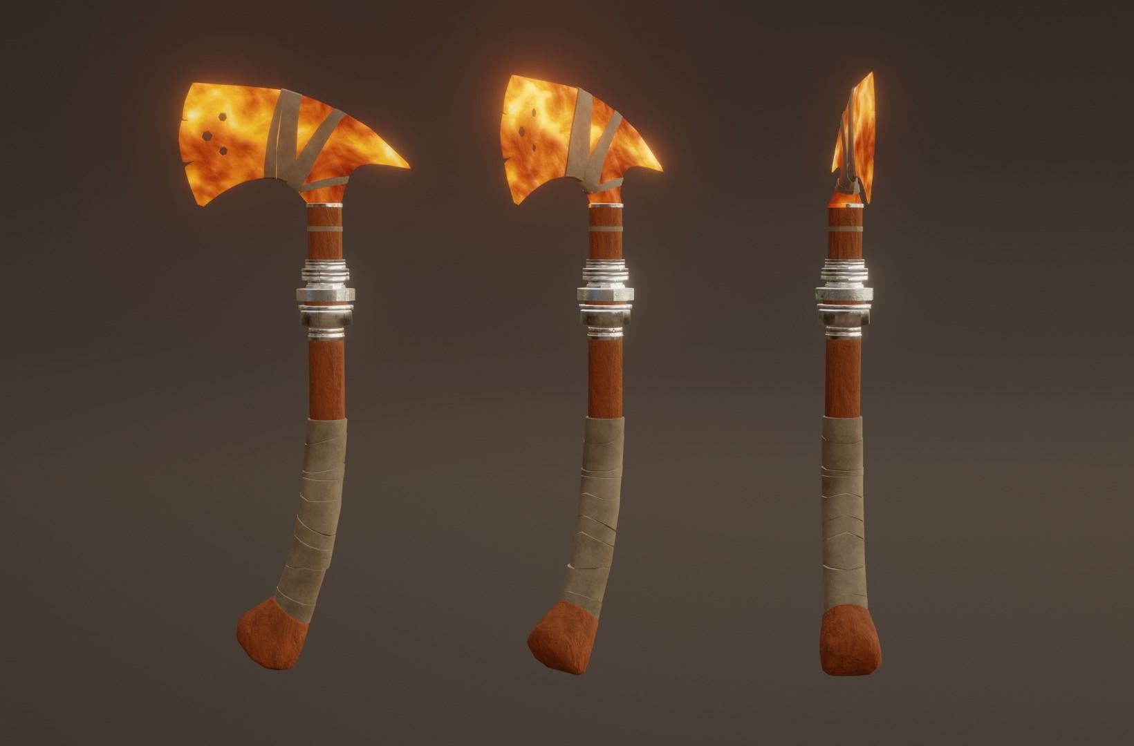 3D model Fire Axe - Elemental Axe - Model 01 VR / AR / low-poly | CGTrader